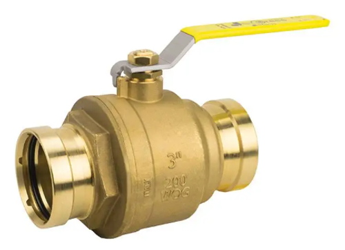 3" Jomar Valve JP-100 XLC, 2 Piece, Full Port, Brass, Press XLC Connection, 200 WOG Ball Valve